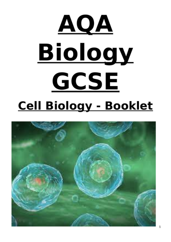 Cell Biology Booklet, KS4 | Teaching Resources