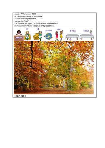 Autumn Senses Poem Year One and Year Two. | Teaching Resources