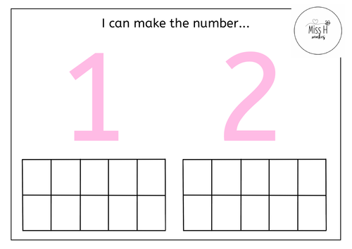 Building numbers - I can make the numbers 1 - 10 | Teaching Resources
