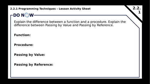 OCR ALevel Computer Science 2.2.1 Lessons | Teaching Resources