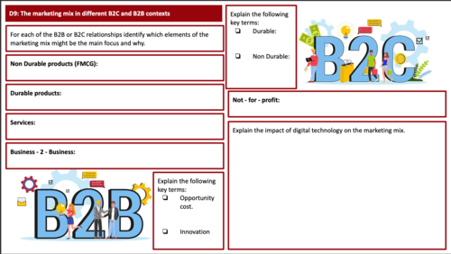 Btec Marketing L3 Unit 2 Principals Of Marketing Teaching Resources