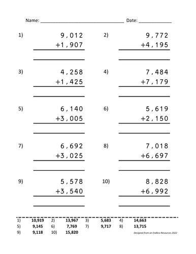 300 Formal Maths Practise Worksheets | Teaching Resources