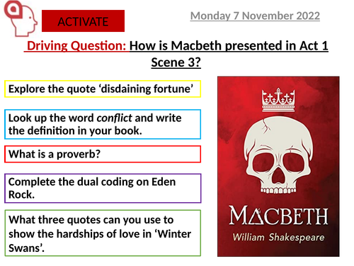 Macbeth Act 1 | Teaching Resources