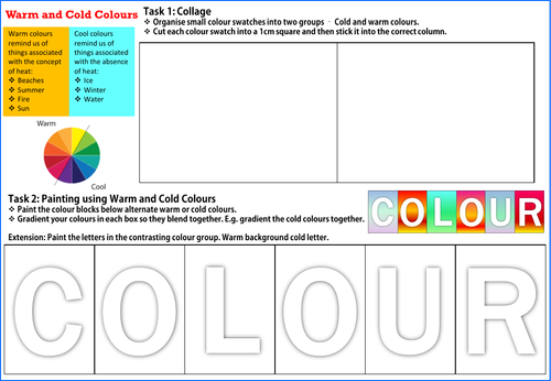 Colour - Art Warm and Cold Colours | Teaching Resources