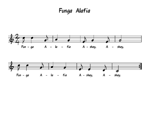 Funga Alafia - Boomwhacker Play Along Video and Sheet Music | Teaching ...