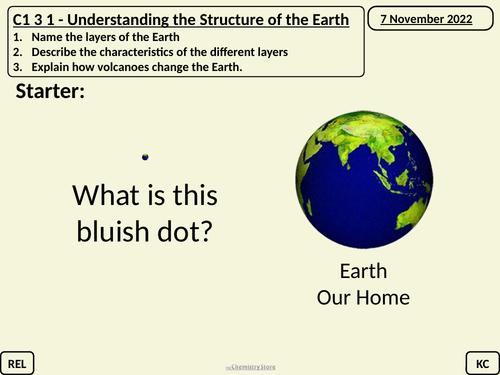 KS3 Chemistry AQA C1 3 1 Understanding the Structure of the Earth ...