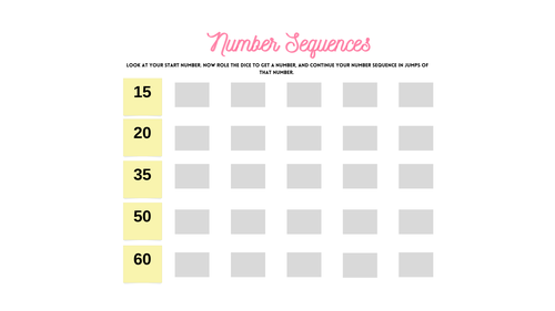 Number Sequences to 100 Printable Activity | Teaching Resources