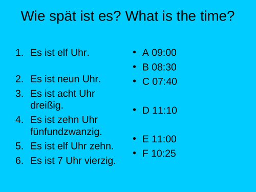 Telling The Time In German! Examples – NNKHC