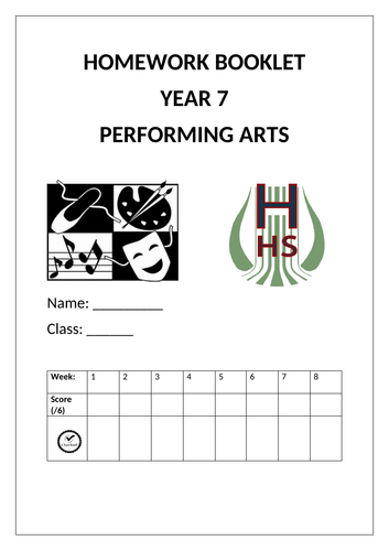 Year 7 Homework booklet Drama | Teaching Resources
