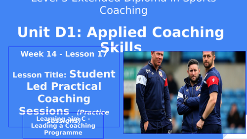 Unit D1 - Applied Coaching Skills, L3 Ext Dip Sport Coaching | Teaching Resources