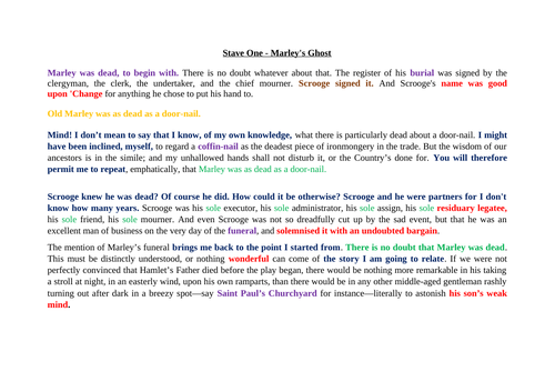 Cover lesson KS3 A Christmas Carol - opening section annotation and ...