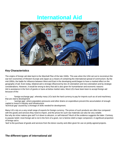 Aid Cambridge International | Teaching Resources