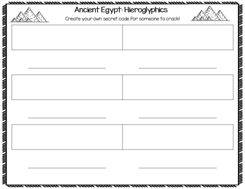 Ancient Egypt Hieroglyphics Worksheets with answers and alphabet poster | Teaching Resources