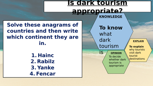 Dark tourism and extreme tourism (2 lessons) | Teaching Resources