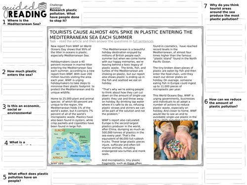 Guided reading and vocabulary activities- Tourism | Teaching Resources