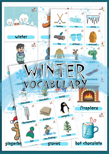 Winter Vocabulary flashcards | Teaching Resources