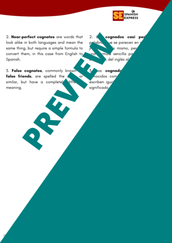 English - Spanish cognates workbook with activities for the classroom ...