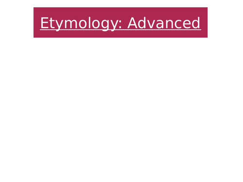 Etymology Bundle: Improve literacy with word origins | Teaching Resources