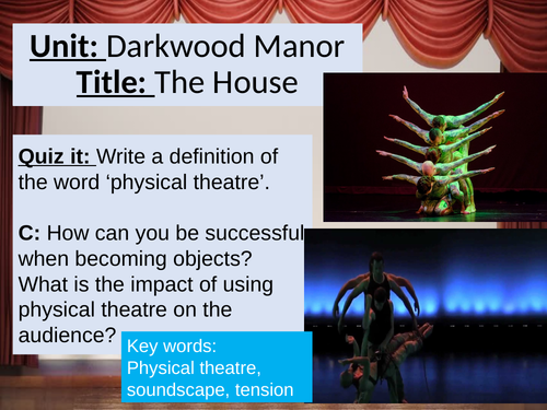 Darkwood Manor SoW | Teaching Resources