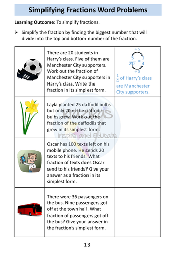 Fractions Workbook - Functional Skills Maths - Entry Level 3 | Teaching ...