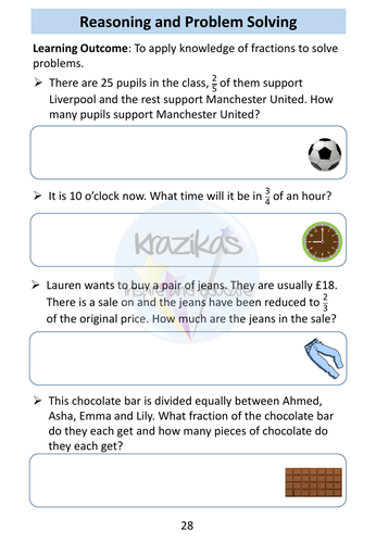 Fractions Workbook - Functional Skills Maths - Entry Level 3 | Teaching ...