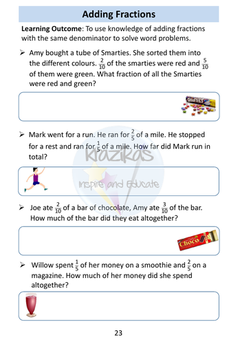 Fractions Workbook - Functional Skills Maths - Entry Level 3 | Teaching ...