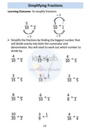 Fractions Workbook - Functional Skills Maths - Entry Level 3 | Teaching ...