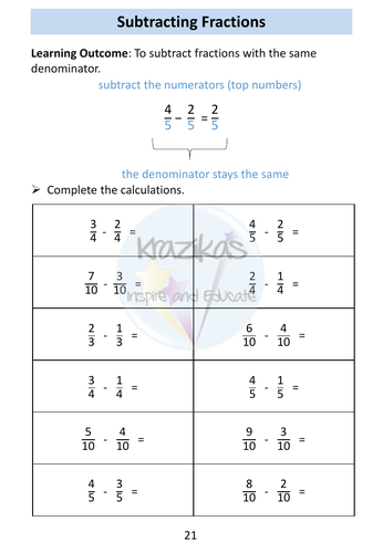 Fractions Workbook - Functional Skills Maths - Entry Level 3 | Teaching ...