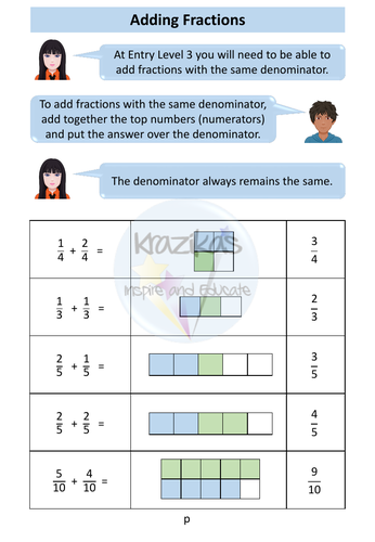 Fractions Workbook - Functional Skills Maths - Entry Level 3 | Teaching ...