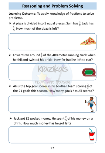 Fractions Workbook - Functional Skills Maths - Entry Level 3 | Teaching ...