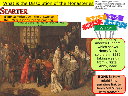 What is the Dissolution of the Monasteries? | Teaching Resources