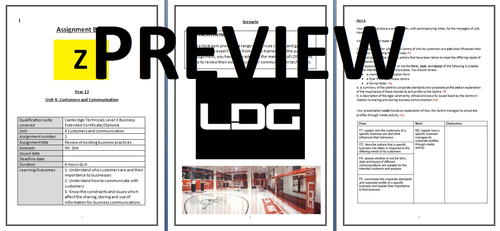 Unit 4 Customers and communication - Task 1 (LO1, 2, 5) OCR Cambridge Technicals Business ...