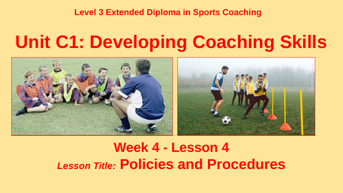 Unit C1 - Developing Coaching Skills | Teaching Resources
