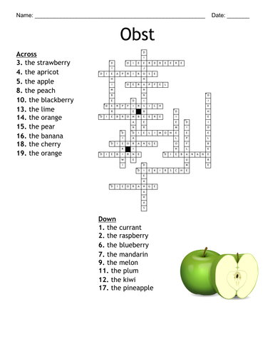 Obst - Fruit -German Puzzle Activities | Teaching Resources