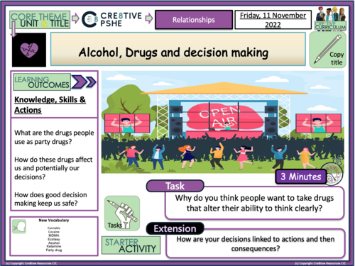 KS5 Drugs Alcohol PSHE | Teaching Resources