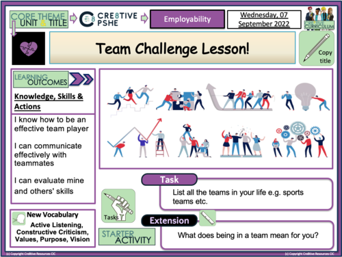 Teamwork Challenge Lesson | Teaching Resources