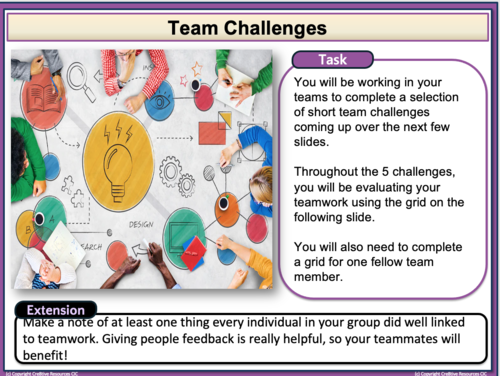 Teamwork Challenge Lesson | Teaching Resources
