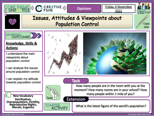 Population Control RE Lesson | Teaching Resources