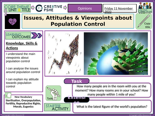 Population Control RE Lesson | Teaching Resources