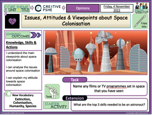 Space Colonisation | Teaching Resources