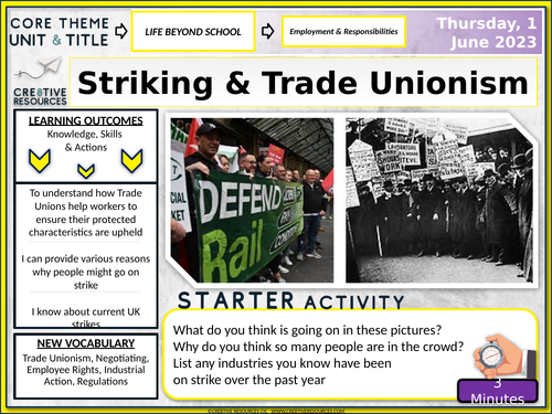 Striking and Trade unionism | Teaching Resources