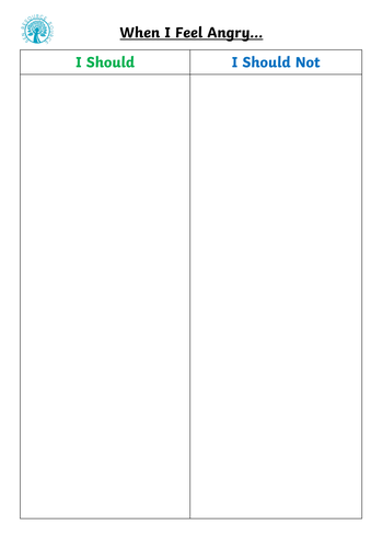 Anger Choices Worksheet | Teaching Resources