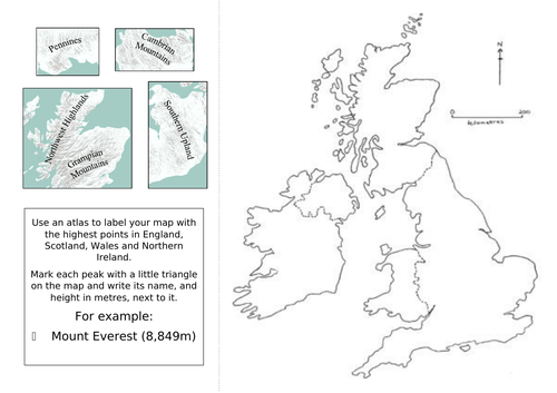 UK Mountain Ranges | Teaching Resources