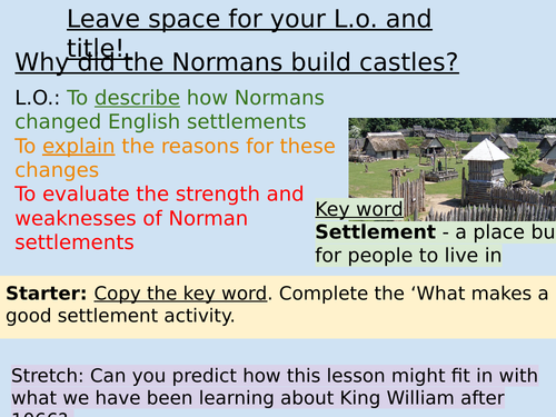 Why did the Normans build castles? (Year 7) | Teaching Resources Why did the Normans build castles? (Year 7) | Teaching Resources