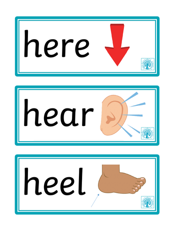Homophone Flash Cards | Teaching Resources