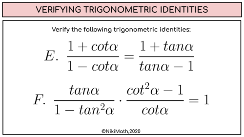 Verifying Trigonometric Identities - Practice (10 challenging problems ... Verifying Trigonometric Identities - Practice (10 challenging problems ...