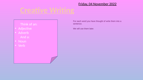 Creative Writing In the Wild Lesson | Teaching Resources