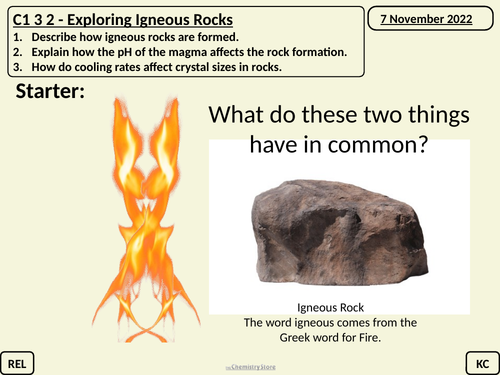 KS3 Chemistry AQA C1 3 2 Exploring Igneous Rocks Lesson Bundle ...