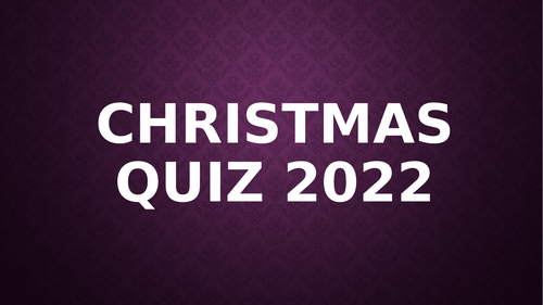 Christmas Quiz 2022 | Teaching Resources
