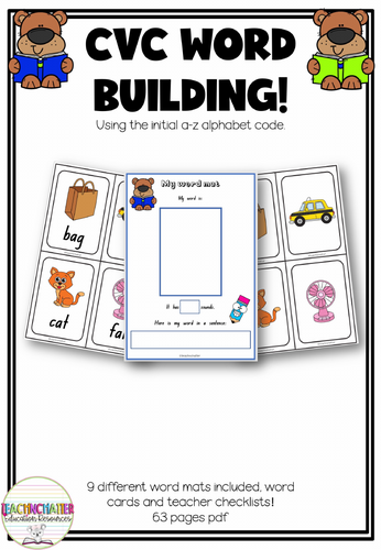 CVC Word Mats & Editable Word Cards | Phonics Activities for EYFS & KS1 ...